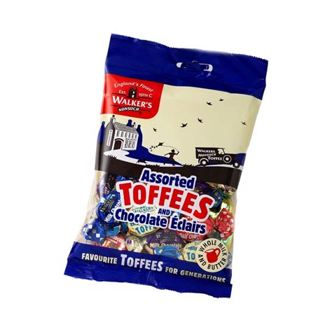 Walkers Nonsuch Assorted Toffees And Eclairs 150g Usa Bites