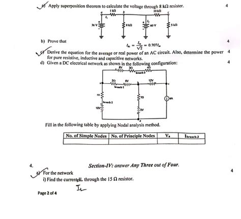 Solved 2 Apply Superposition Theorem To Calculate The