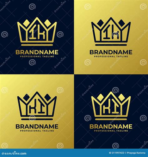 Letter Ik And Ki Home King Logo Set Suitbale For Business With Ik Or