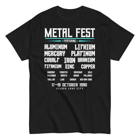 Camiseta de Química Metales Cartel Concierto TeleAdhesivo