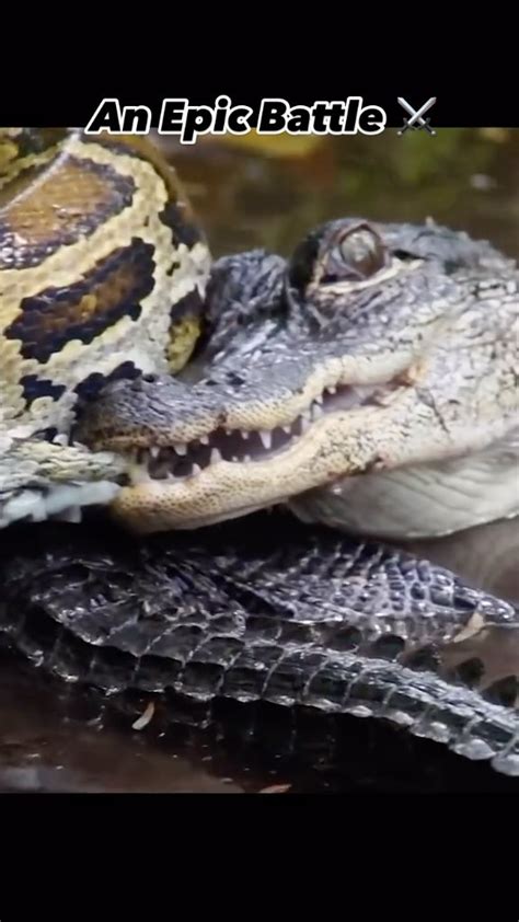 Ww 🪼 A Young Alligator Takes On A Vicious Python 🐍 🐊