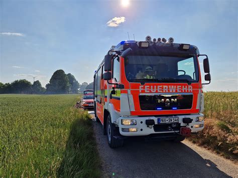 F Brennt Bauwagen Feuerwehr Nidderau