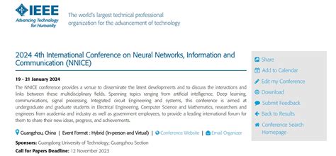 CFP(HYBRID CONFERENCE):IEEE 4th International Conference on Neural ...