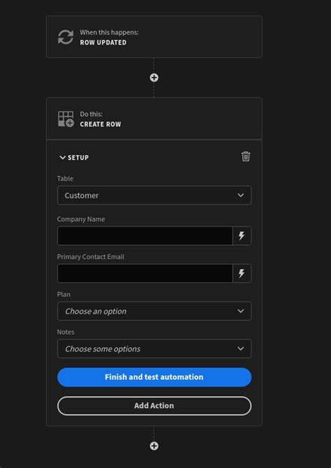 How To Specify Data Values When Using Create Row Or Update Row Option