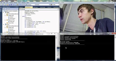 tcp ip client server video transmission youtube
