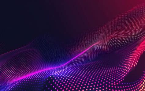 Premium Photo Abstract Waving Particle Technology Background Design Abstract Wave Moving Dots