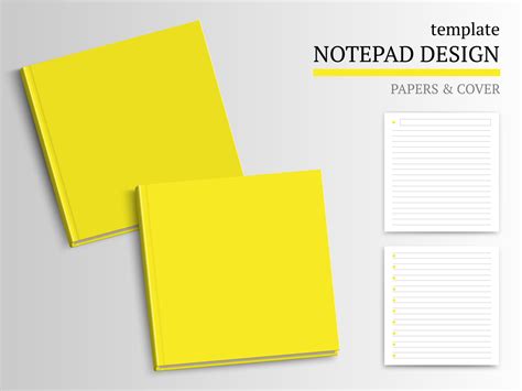 Template Of Notebook Cover And Papers 13469198 Vector Art At Vecteezy