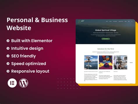 a wordpress website built with elementor page builder upwork