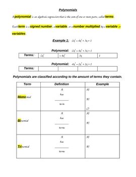 Polynomials Definition Adding Subtracting By Addison TPT Polynomials Definition Adding Subtracting By Addison TPT