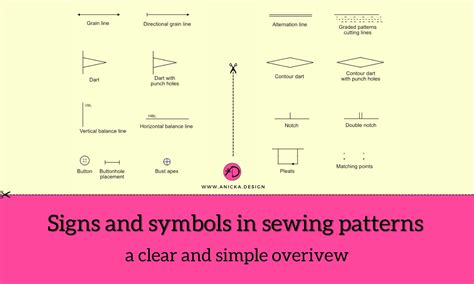 Symbols And Signs In Sewing Patterns What Do They Mean Anickadesign