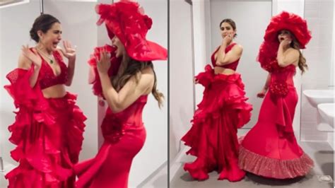 IIFA 2023 Rakhi Sawant Scares Sara Ali Khan In The Washroom Wearing