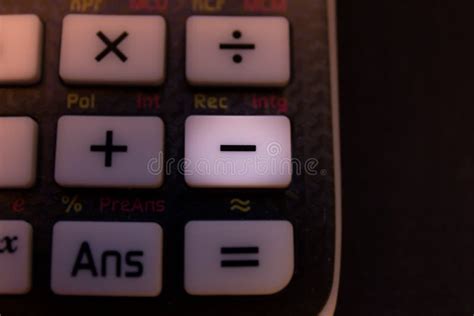 Subtract Key Of The Keyboard Of A Scientific Calculator Stock Image Image Of Algebra