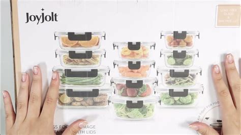 Joyful By Joyjolt 24pc Borosilicate Glass Storage Containers With Lids