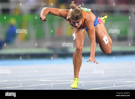Dafne Schippers Of The Netherlands Falls At The End Of The Womens 200m