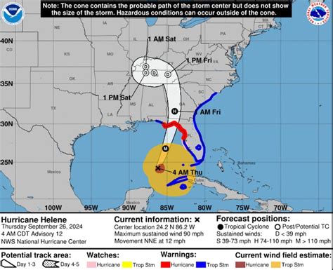 Map Shows Predicted Path Of ‘potentially Catastrophic Helene As