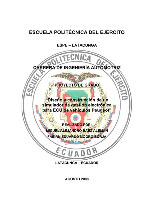 Escuela Polit Cnica Del Ej Rcito Repositorio De La Universidad De