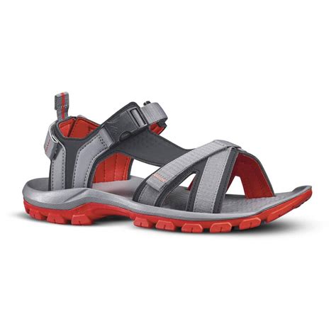 Sandalias De MontaÑa Y Trekking Hombre Quechua Mh110 Gris Rojo