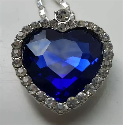 Large Heart Of The Ocean Titanic Ship Jewellery New York Silver Pendant