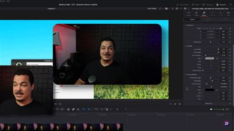 como criar o efeito de facecam no davinci resolve