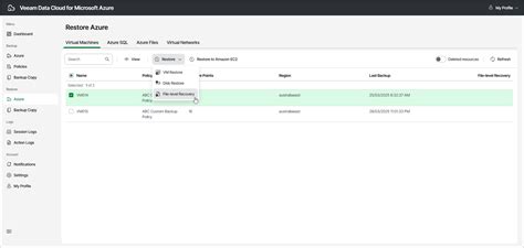 Step 1 Launch File Level Recovery Wizard Veeam Data Cloud For