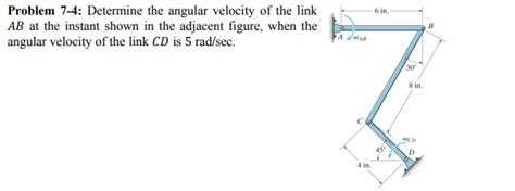 Solved Problem Determine The Angular Velocity Of The Chegg