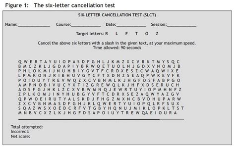 Line Bisection Test Printable The Time Taken To Complete The Test Is Recorded