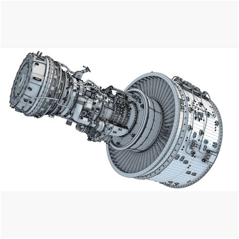 Geared Turbofan Engine 3d 모델 다운로드 엔진 On