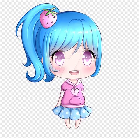 Chibi Mangaka Yuri Anime Arte Chibi Púrpura Azul Png Pngegg