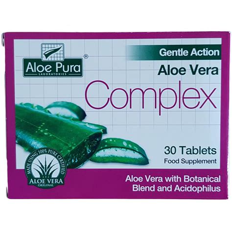 Aloe Pura Organic Aloe Vera Gentle Action Complex 30 Tablets