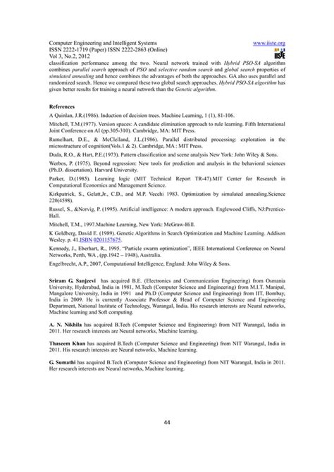 Comparison Of Hybrid Pso Sa Algorithm And Genetic Algorithm For