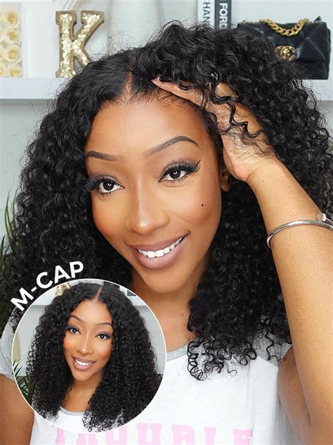 Mini Knots Kinky Curly Hair M Cap Wear Go Glueless 9x6 Hd Lacec Wig