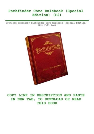 Download Ebook Pathfinder Core Rulebook Special Edition P2 Full