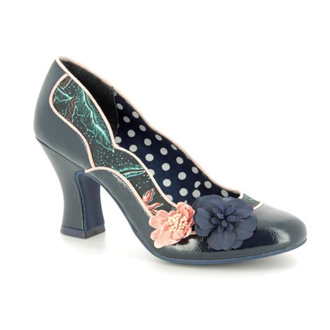 Ruby Shoo Viola 09184 70 Navy High Heeled Shoes