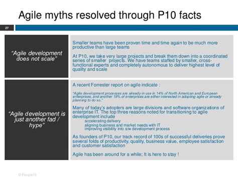 Business Value Of Agile A People10 Showcase
