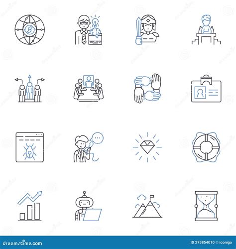 Expert Guidance Line Icons Collection Mentorship Consulting Coaching
