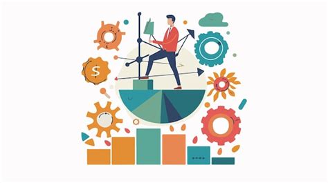 Optimizing Business Profits Control Graphics In Trending Flat Illustration Premium Ai