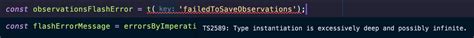 Ts Throw `type Instantiation Is Excessively Deep And Possibly Infinite