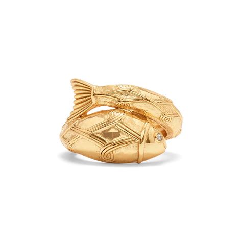 Poisson Wrap Ring Gold