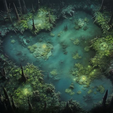 10 Gridless Swamp Battle Maps Vtt Pack For Dnd Pathfinder And Ttrpgs High Res Ai Digital Maps