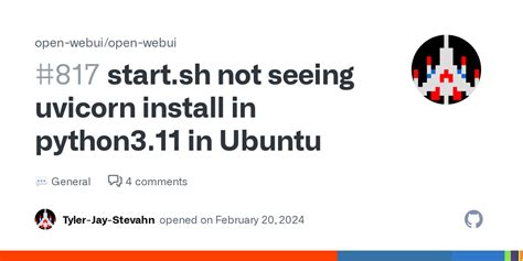 start sh not seeing uvicorn install in python3 11 in ubuntu · open