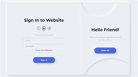 Neumorphism Login Form