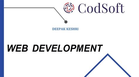 Deepak Keshri On Linkedin Connections Codsoft Internship Landingpage Webdevelopment