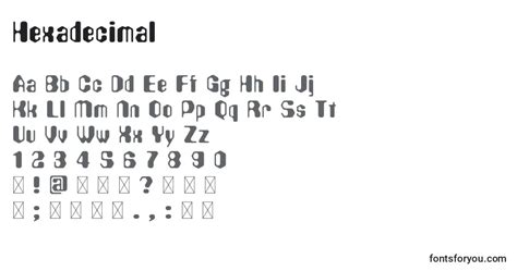 Fuente Hexadecimal Fontsforyou