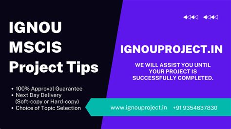 IGNOU MSCIS Project Tips IGNOU SYNOPSIS