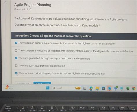 Agile Project Planning Question 6 Of 10 StudyX