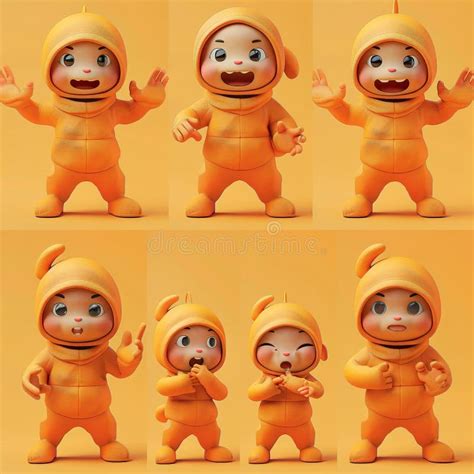 3d Render Icon Clay Style Of A Cute Clay Character With Big Eyes And A