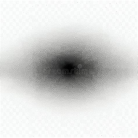 Circular Halftone Pattern With A Gradient Effect Transitioning From Dense Black Dots Stock