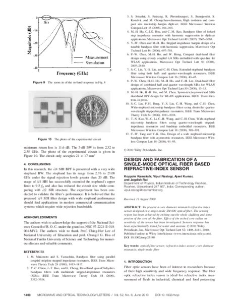 Pdf Design And Fabrication Of A Single Mode Optical Fiber Based