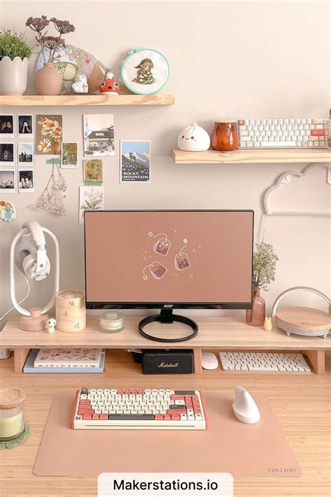 A Cute And Cosy Desk Setup Of A Graphic Designer Home Office Setup