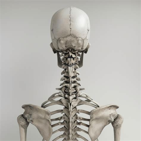 Back Of Skull Threedimensional Artwork Illustration Of Human Anatomy